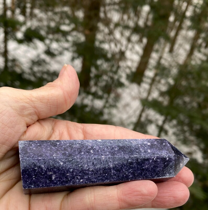 Lepidolite Tower Point Purple Emotional Balance Calm 31056ET - Etsy