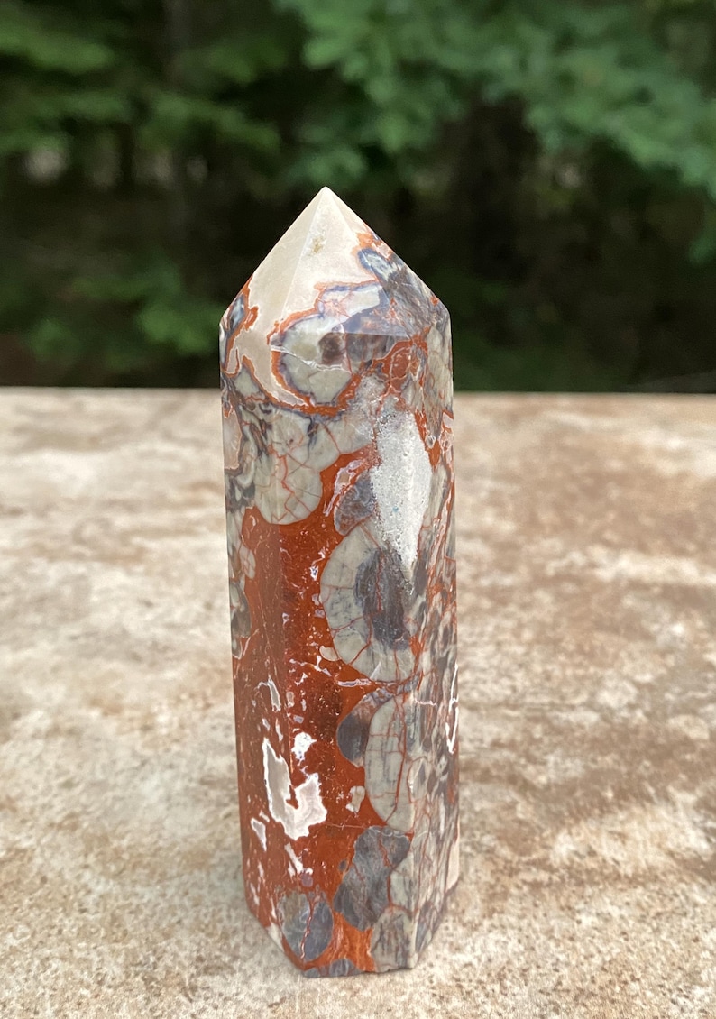 Money Agate Point Tower Red Gray Grounding Abundance 31554ET - Etsy