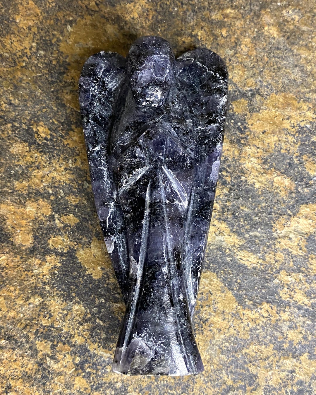 Iolite Angel Figurine Biotite Inclusions A Vision Stone 30134ET - Etsy