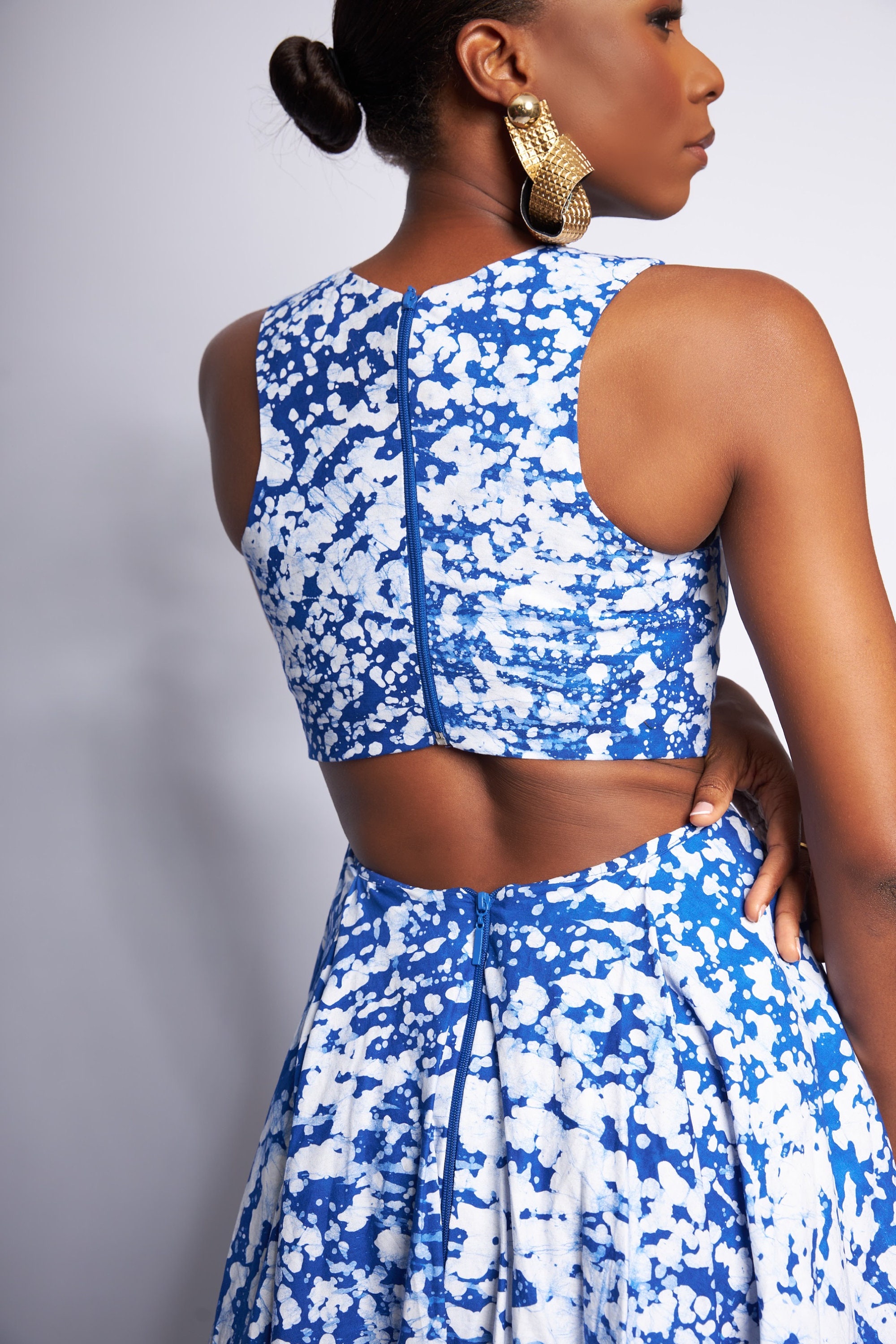 Cut Out Mullet Dress (blue) - Etsy