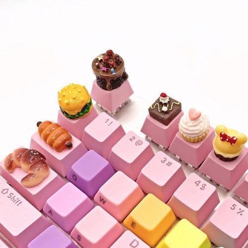 Pastel Pink Kawaii Cake Cupcake Candy Sweets Resin Keycaps - Etsy