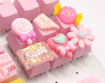 Pastel Pink Kawaii Cake Cupcake Candy Sweets Resin Keycaps | Etsy