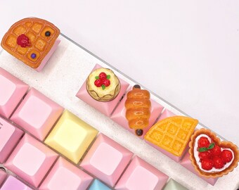 Pastel Pink Kawaii Cake Cupcake Candy Sweets Resin Keycaps - Etsy