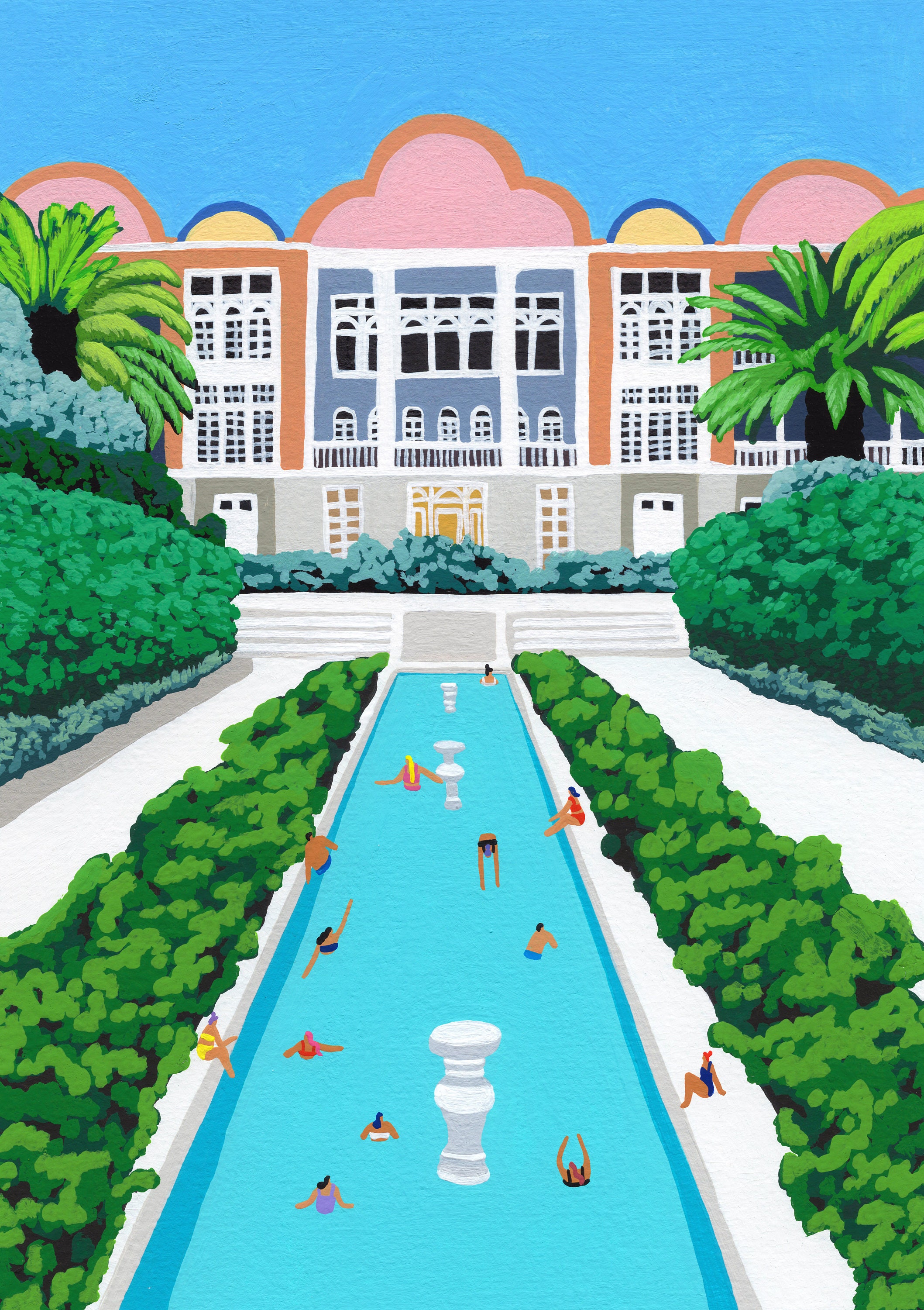 Art Print of Original Painting by Helo Birdie "eram Garden" - Wall ...