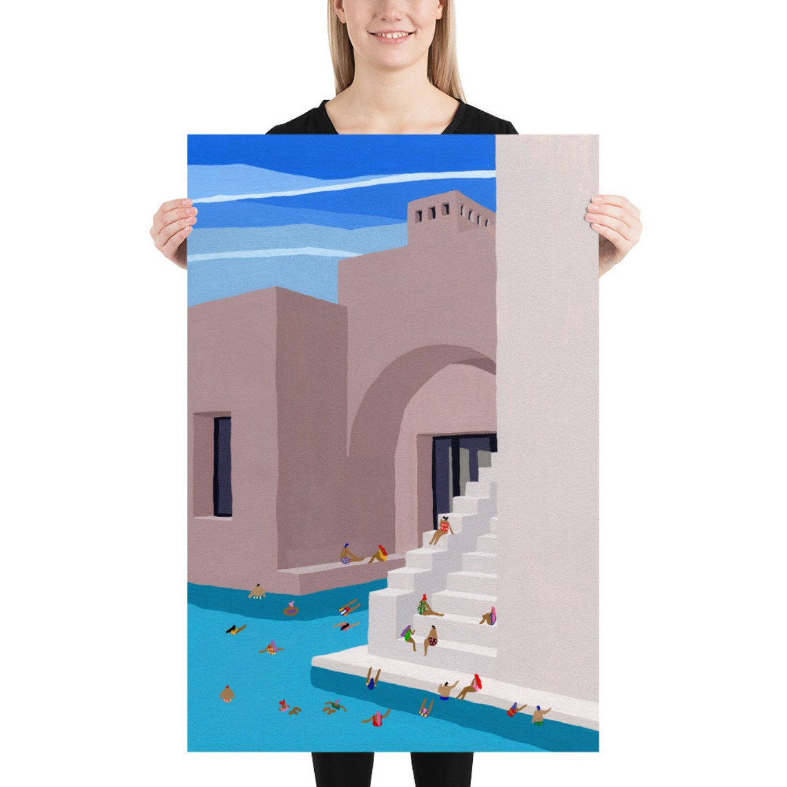 Art Print of Original Painting puglia Villa Wall | Etsy