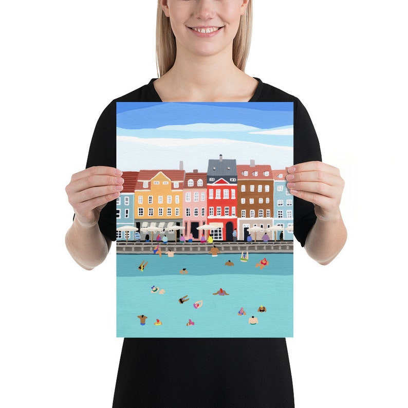 Copenhagen Art Print of "waterfront" - Denmark Art Print, Europe Print ...