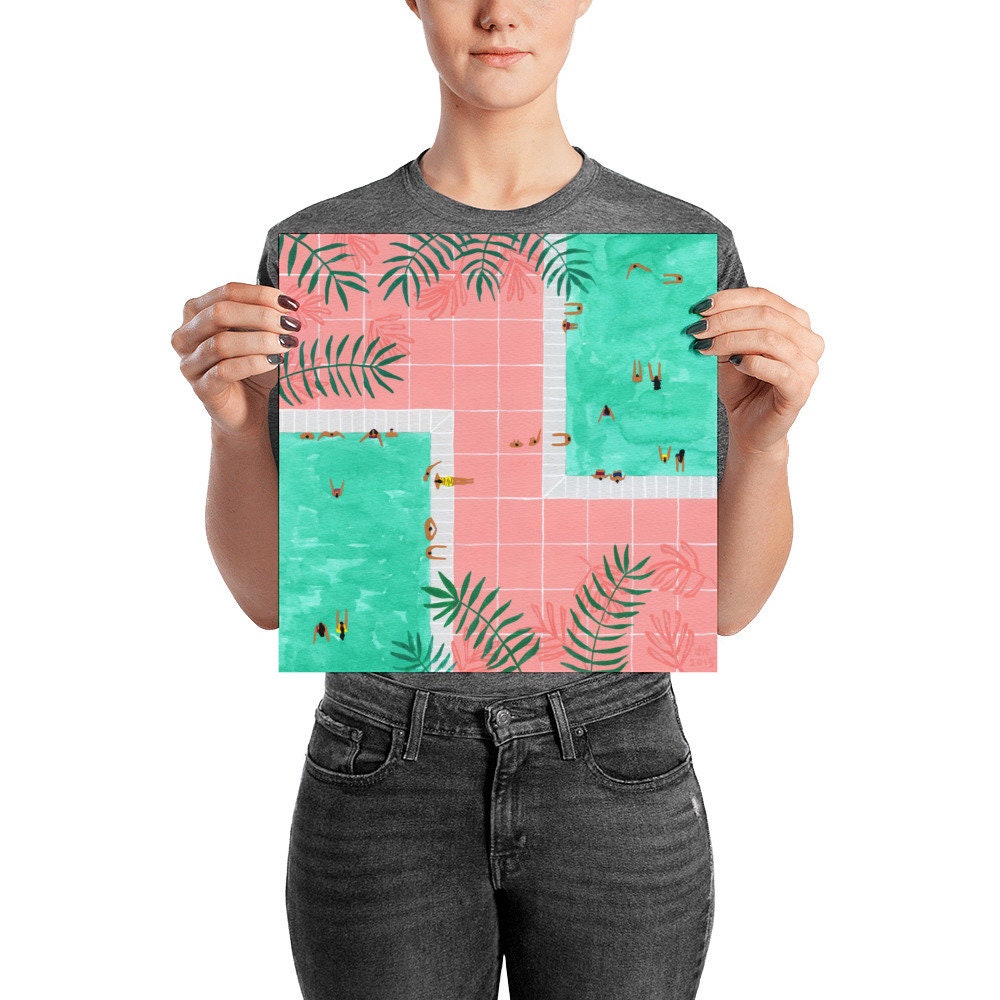 Art Print of Original Painting two Pools by Helo - Etsy