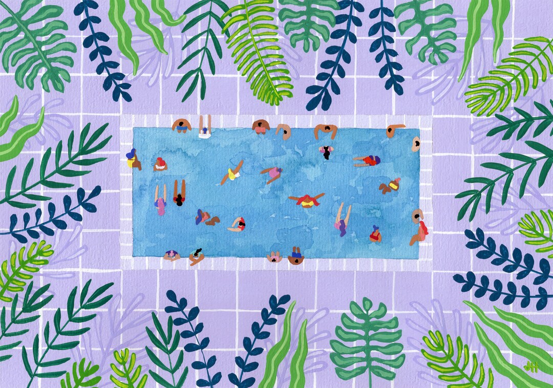 Art Print of Original Painting "purpool" by Helo Birdie - Wall Decor ...