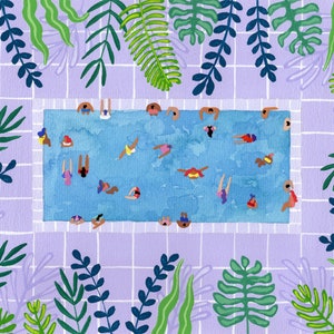 Art Print of Original Painting "purpool" by Helo Birdie - Wall Decor ...