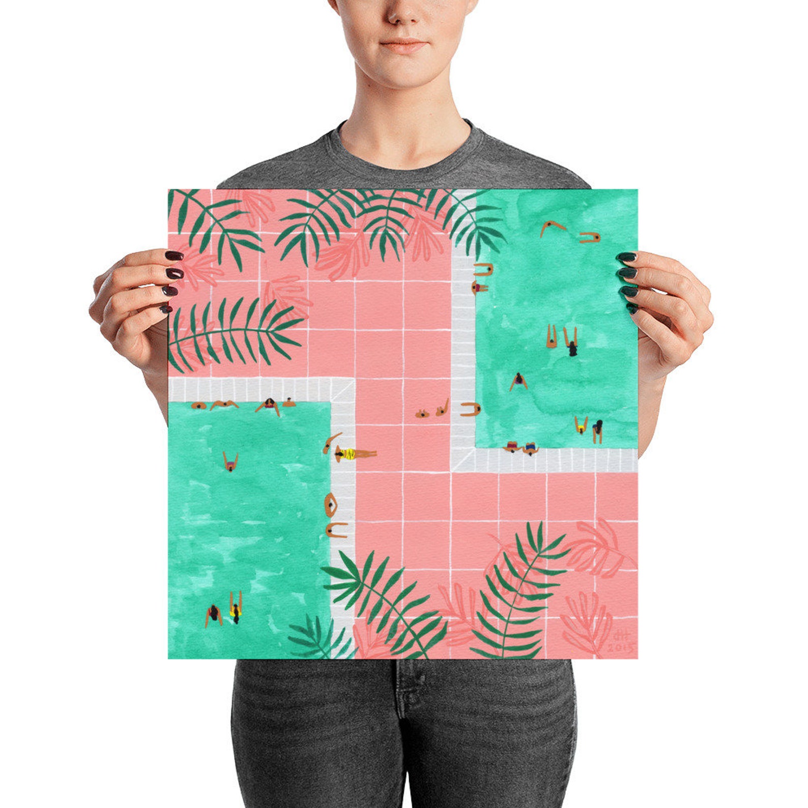 Art Print of Original Painting two Pools by Helo - Etsy