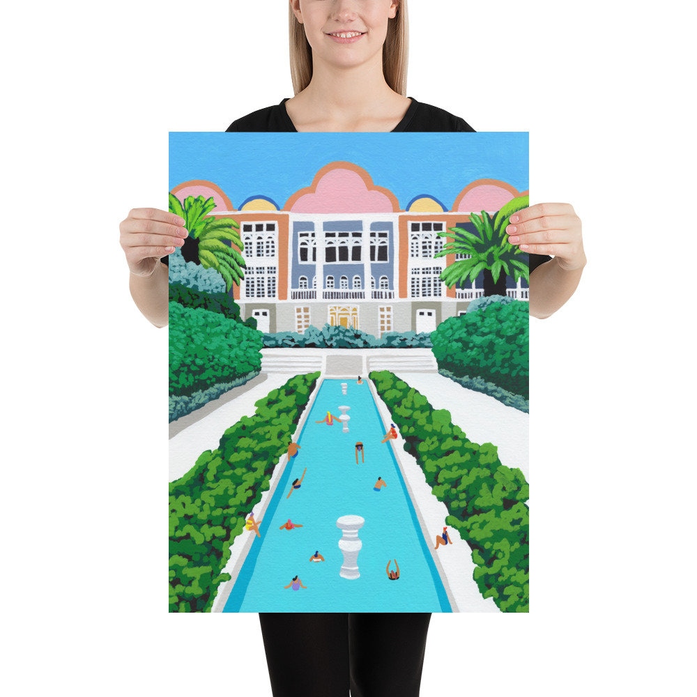 Art Print of Original Painting by Helo Birdie "eram Garden" - Wall ...