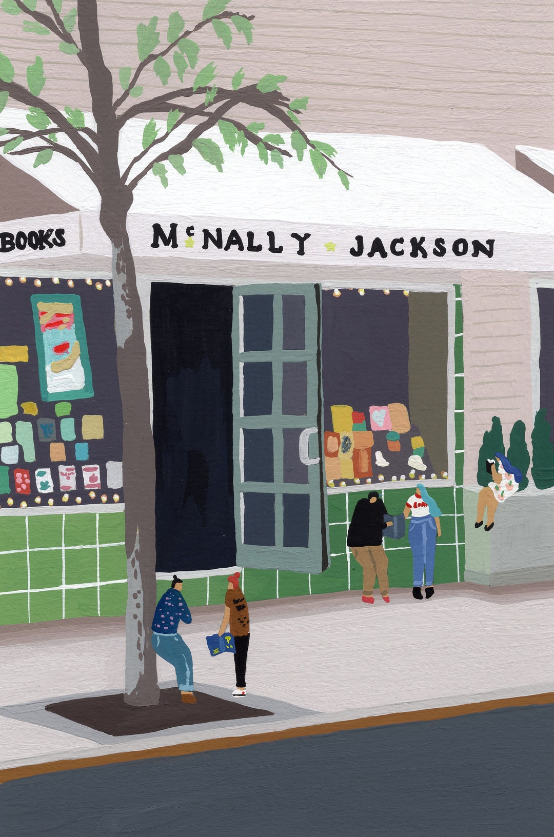 Art Print of Original Painting "bookstore" - New York City - NYC ...