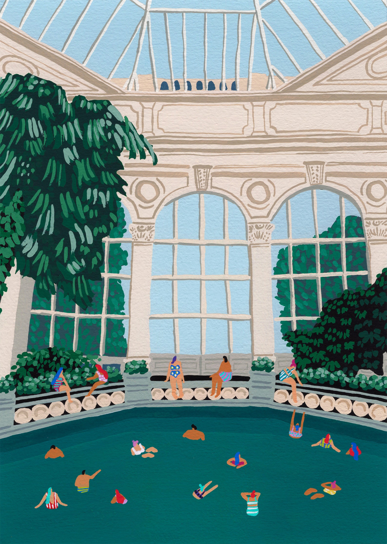 Art Print of Original Painting "greenhouse" by Helo Birdie - Wall Decor ...