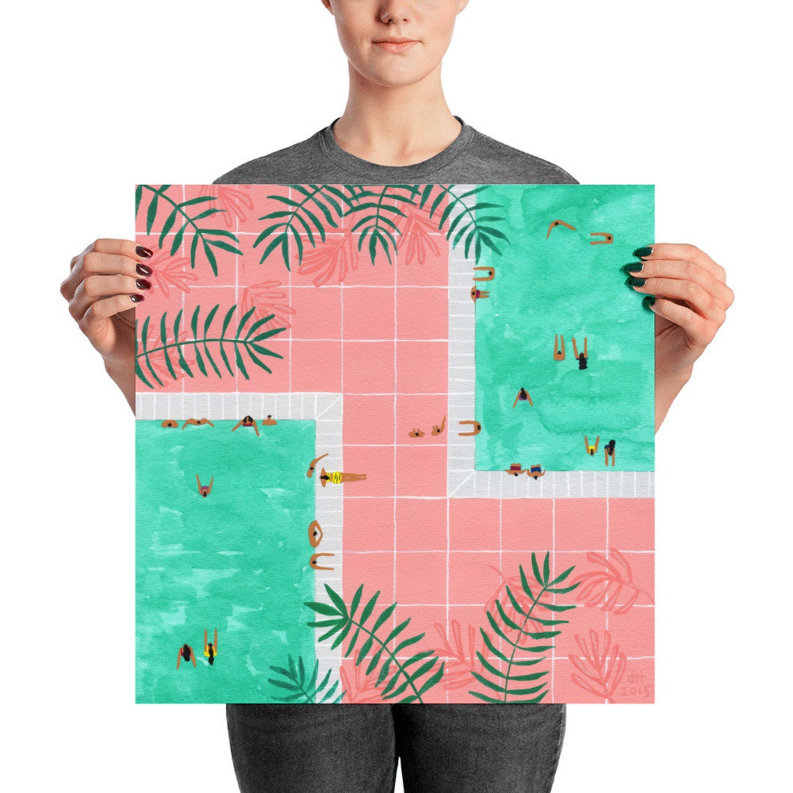 Art Print of Original Painting two Pools by Helo - Etsy