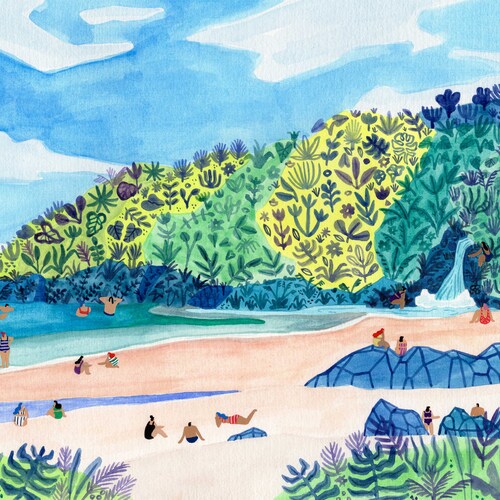 Art Print of Original Painting waitakere Ranges by - Etsy