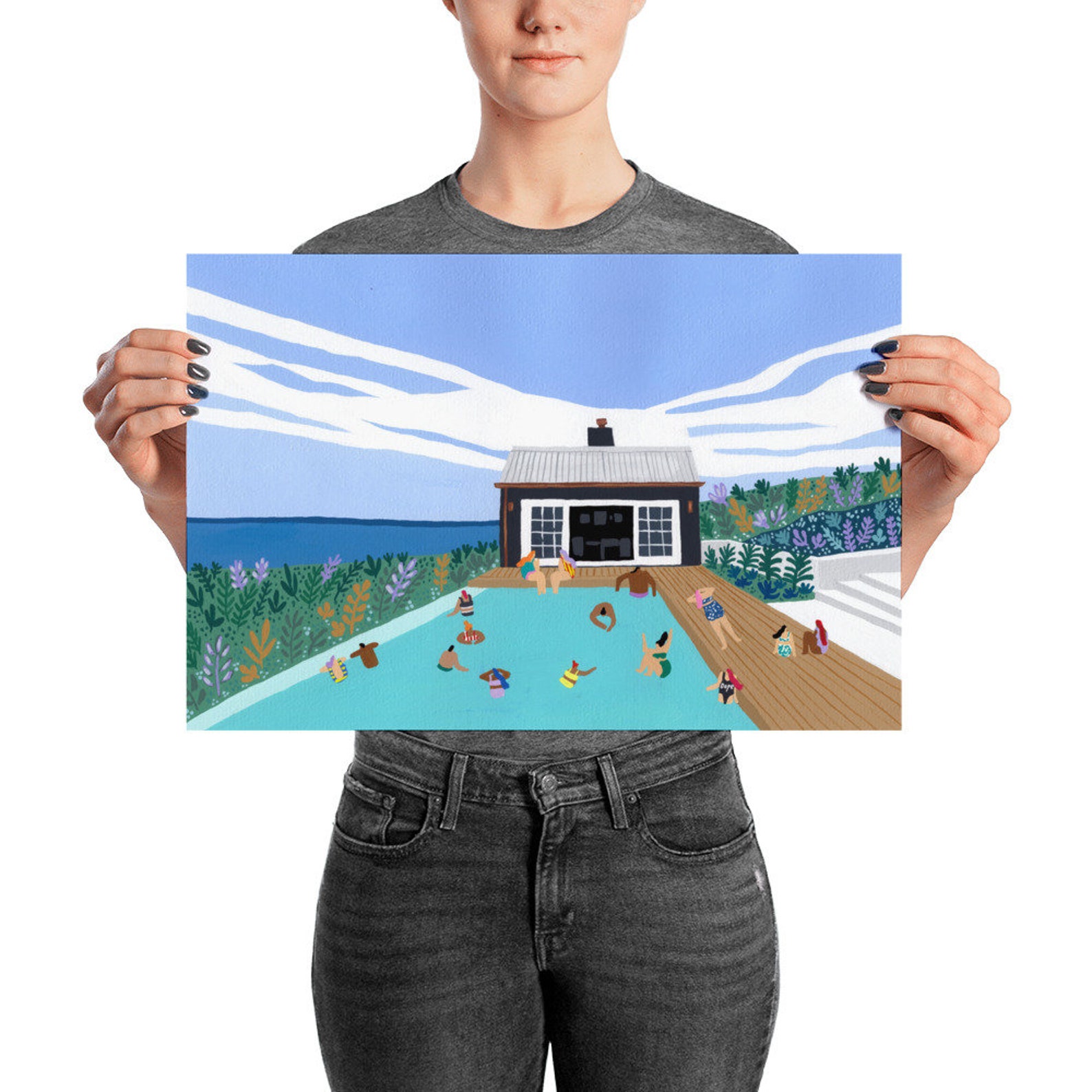 Art Print of Original Painting "black House" by Helo Birdie - Wall ...