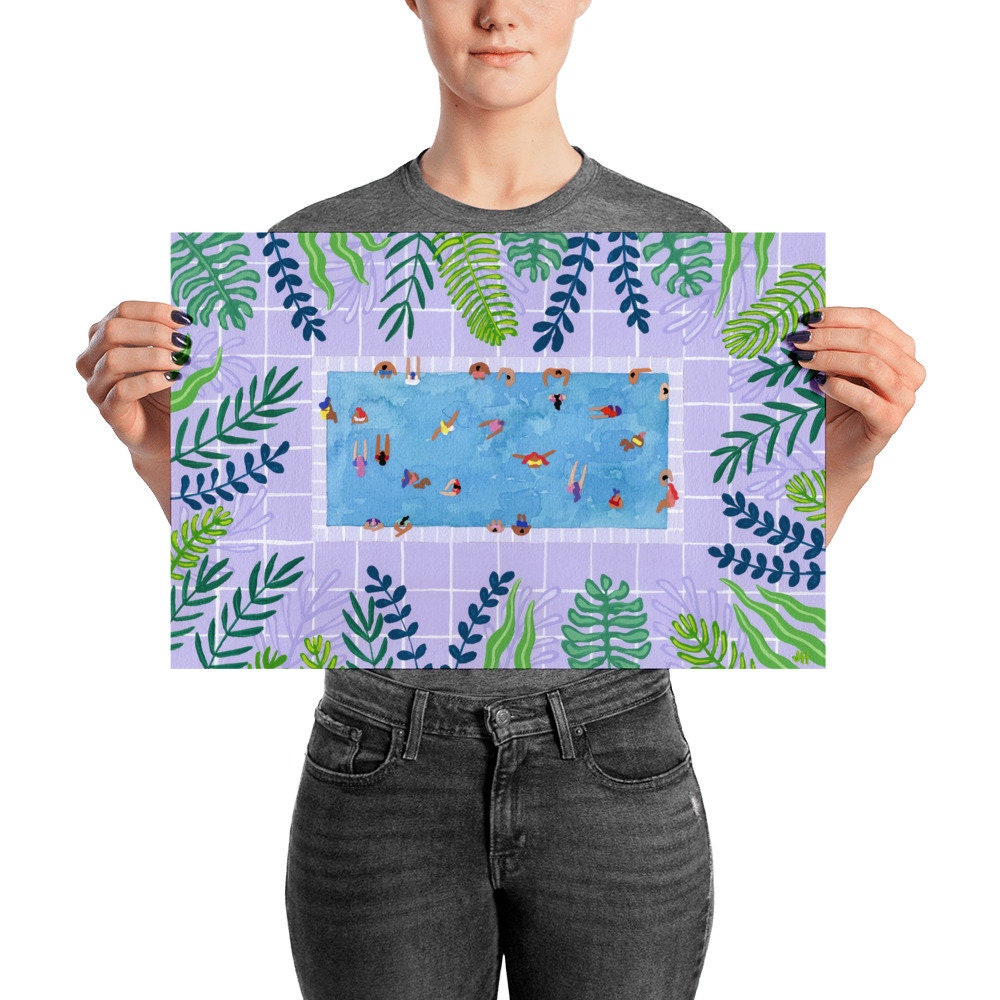 Art print of original painting Purpool by Helo | Etsy