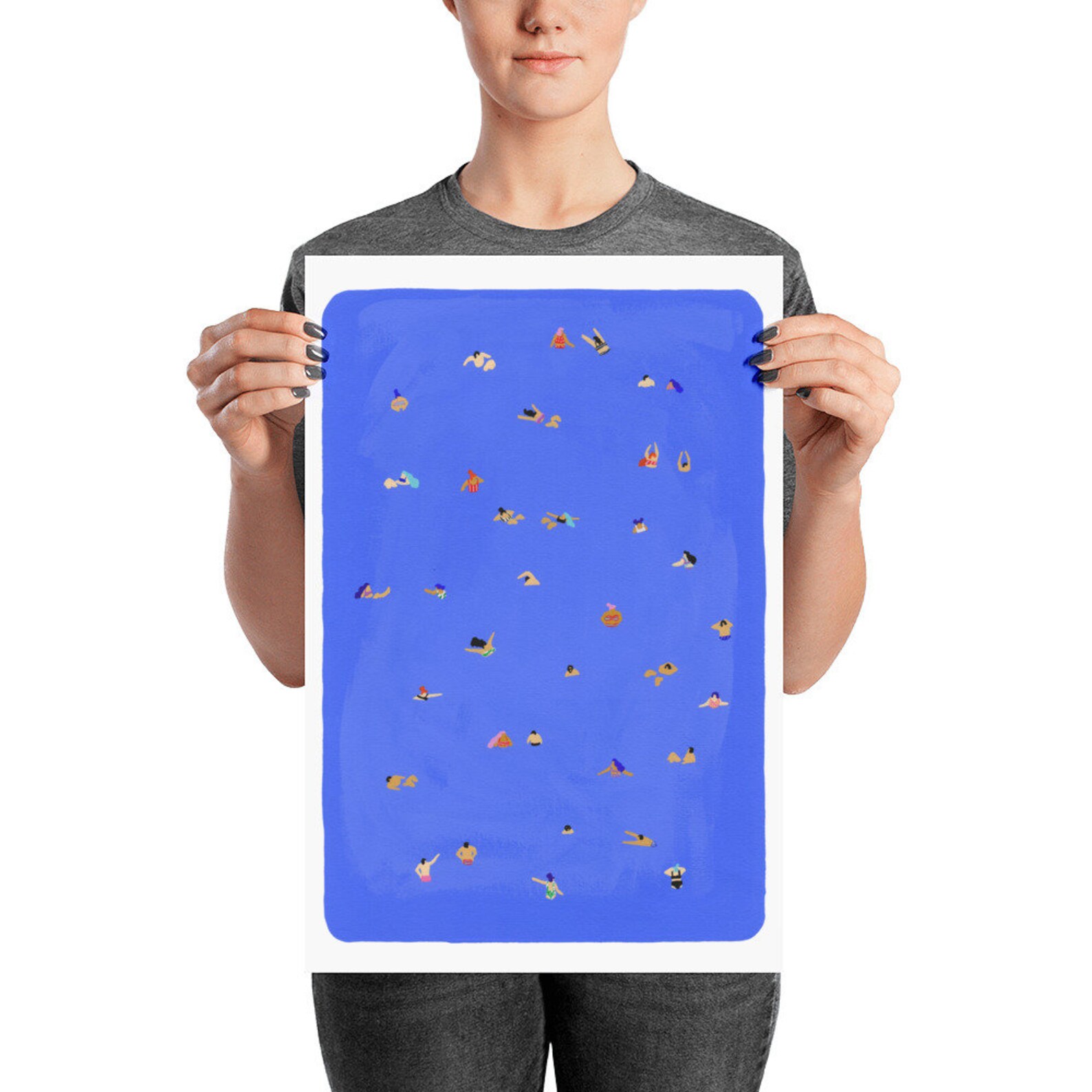 Art Print of Original Gouache Painting 'electric Blue' | Etsy