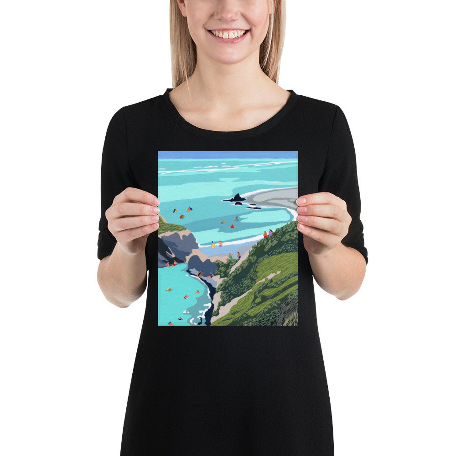 Art Print of Original Painting "waitakere Ranges" by Helo Birdie - Wall ...