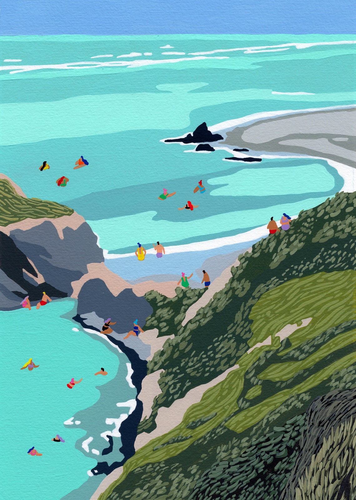 Art Print of Original Painting waitakere Ranges by - Etsy