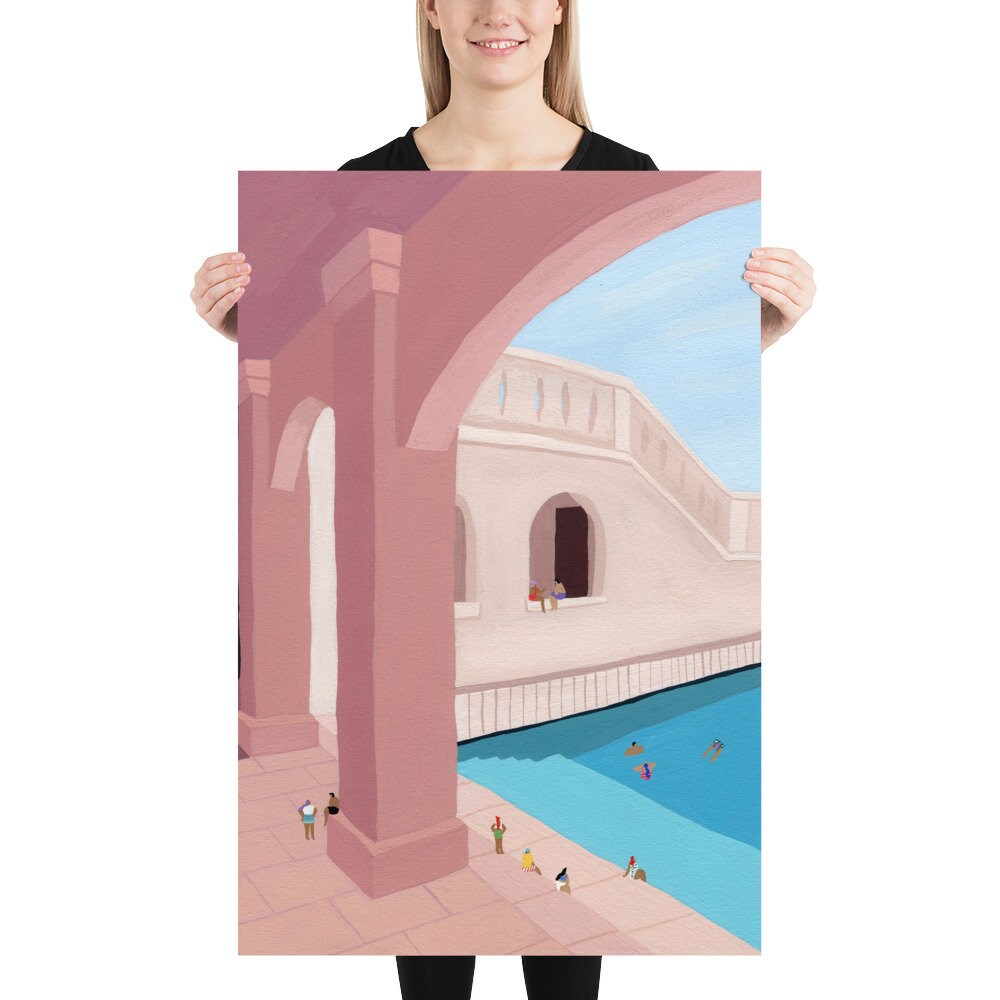 Art Print of Original Painting villa by Helo | Etsy