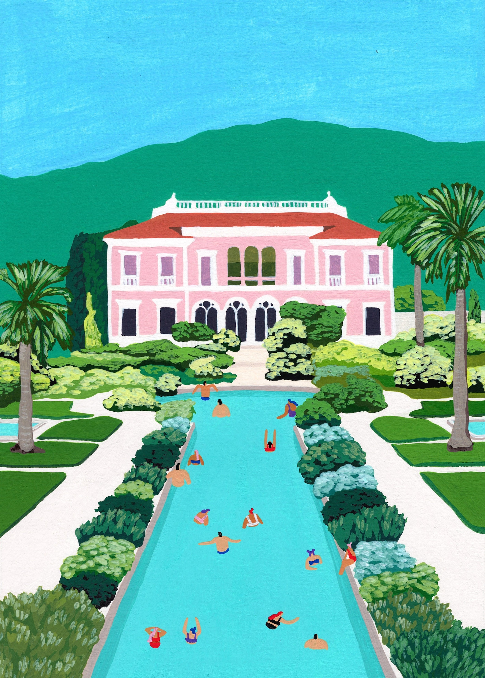 Art Print of Original Painting "pink Palace" - Wall Decor - France ...