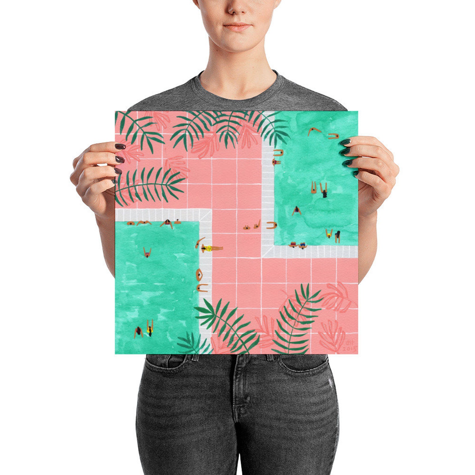 Art Print of Original Painting two Pools by Helo - Etsy