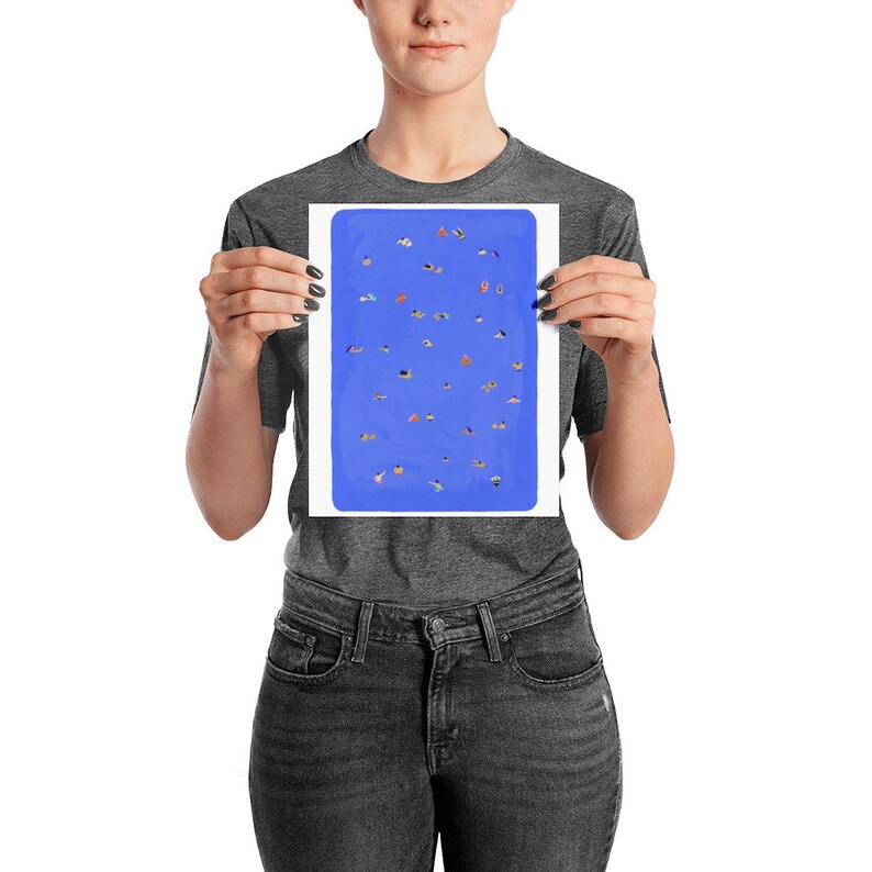 Art Print of Original Gouache Painting 'electric Blue' - Etsy