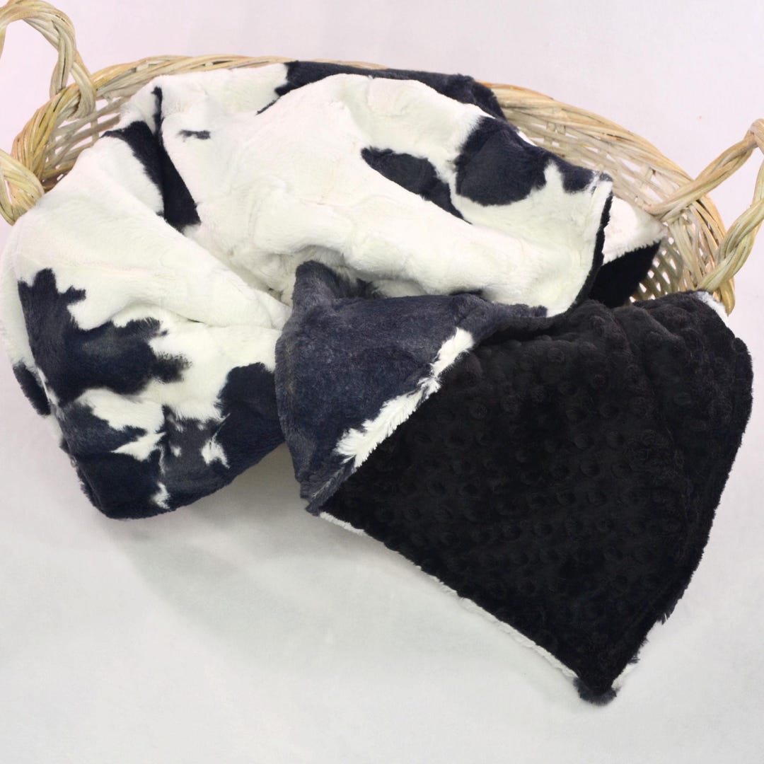 Personalized Cow Print Minky Blanket, Cow Print Blanket for Babies ...