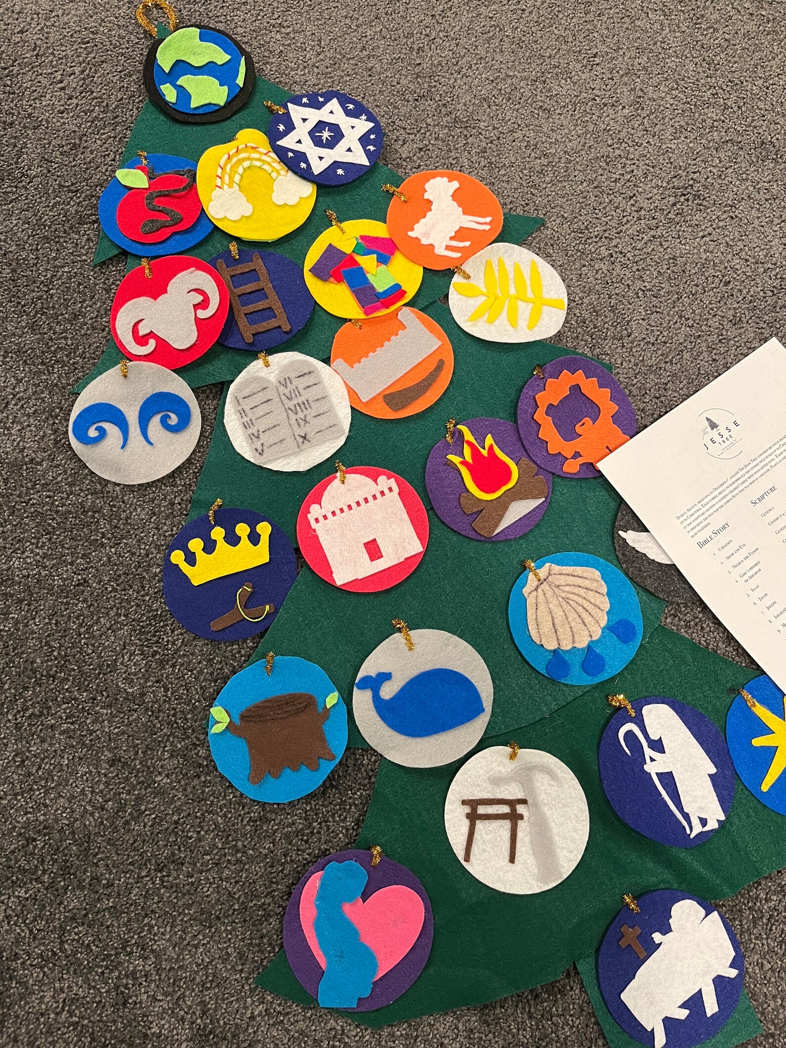 Jesse Tree Felt Story Ornaments - Etsy