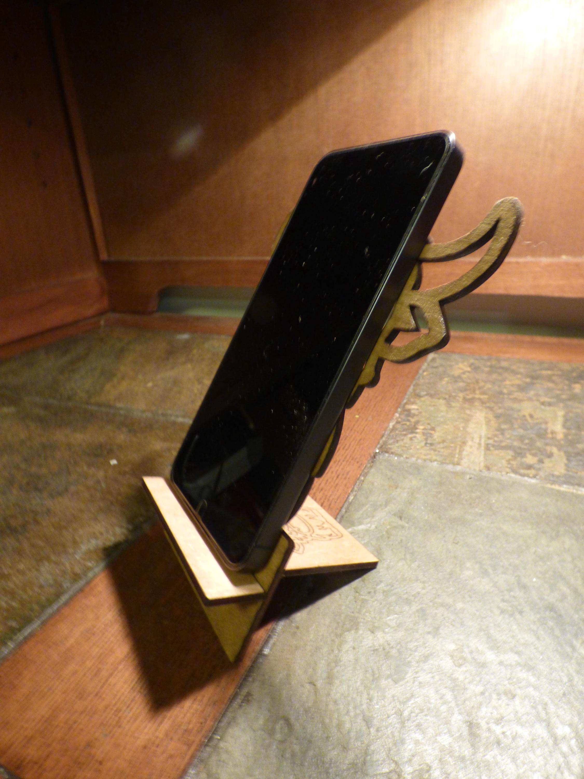 Wooden Phone Stand | Handcrafted Phone Holder | Desk Accessory ...
