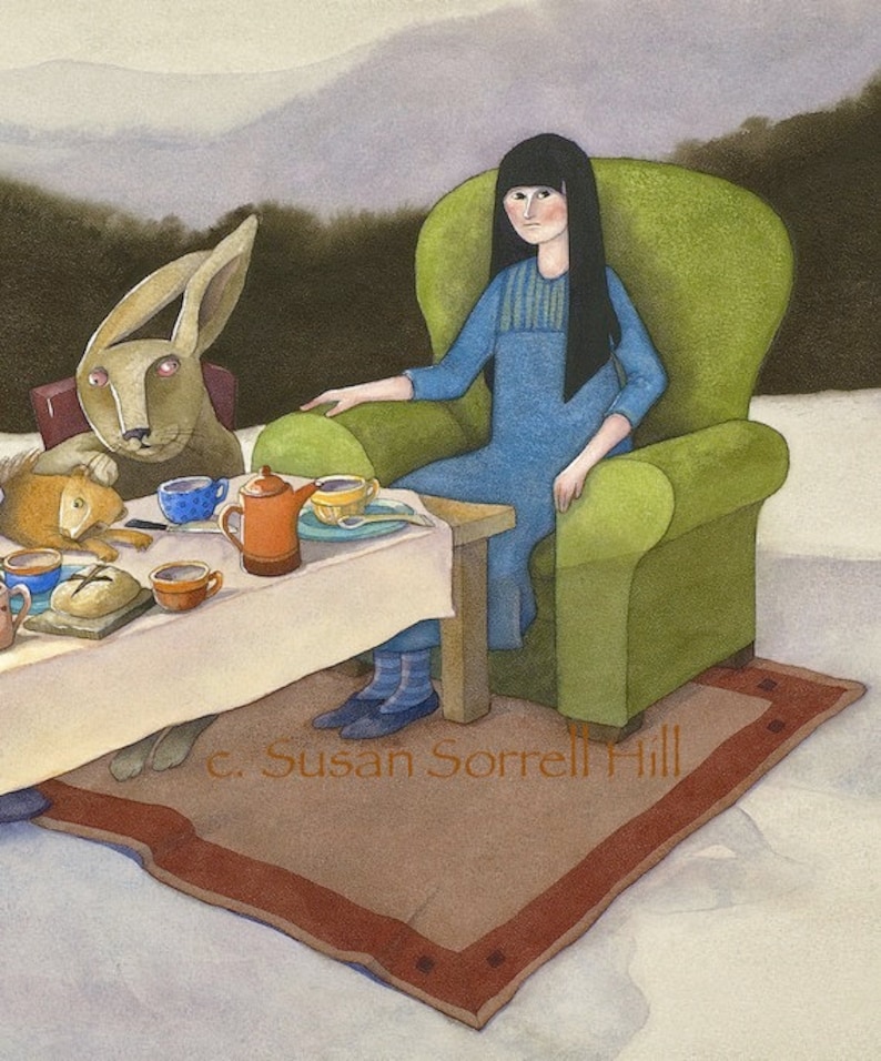 Mad Tea Party Original Watercolor Painting by Susan Sorrell - Etsy