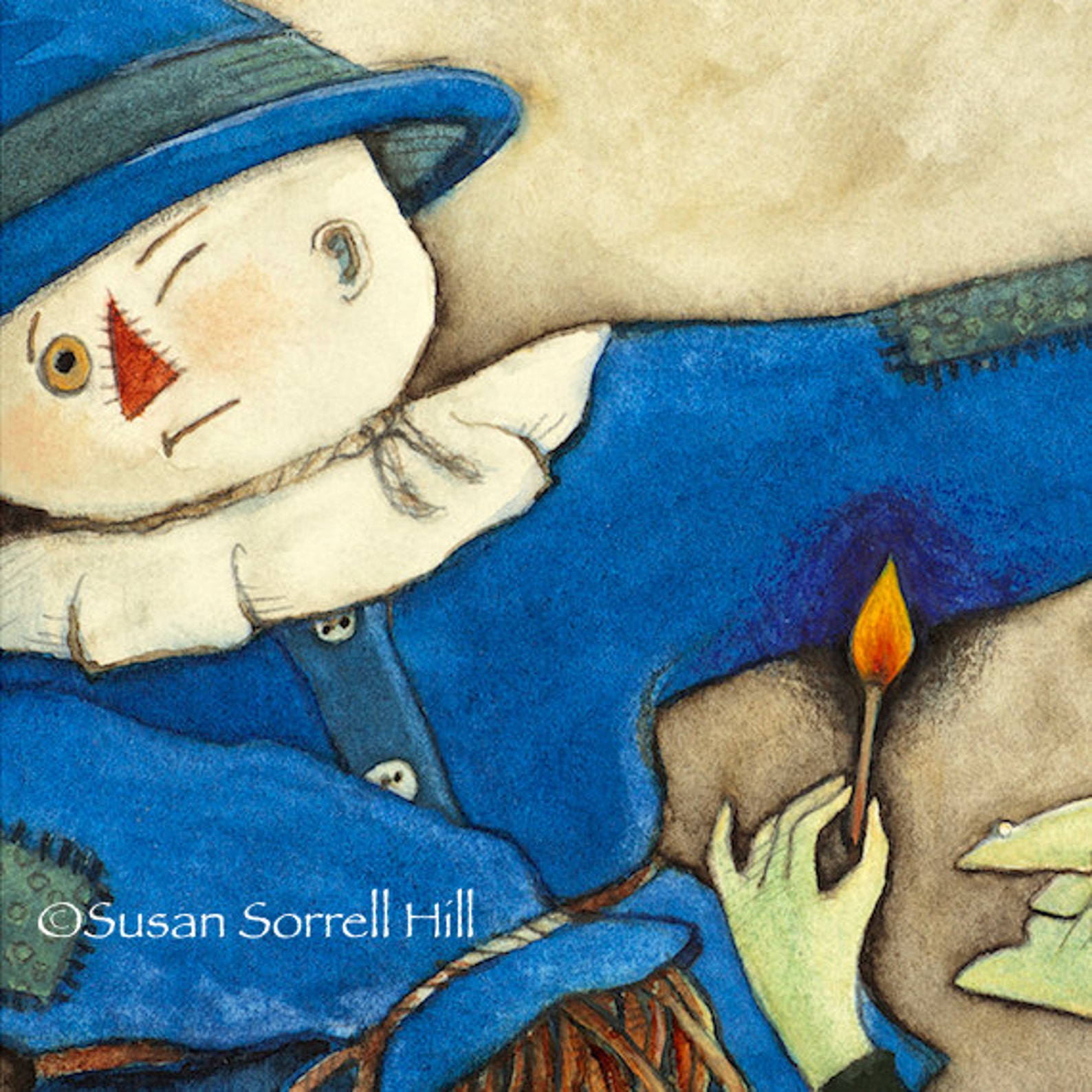 Burning Original Watercolor Painting by Susan Sorrell Hill - Etsy