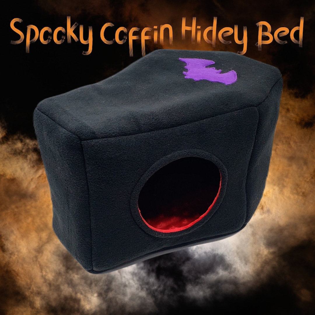 Large Fleece Coffin Bed, Drac Inspired Design, Halloween Pet Bed, Cat ...