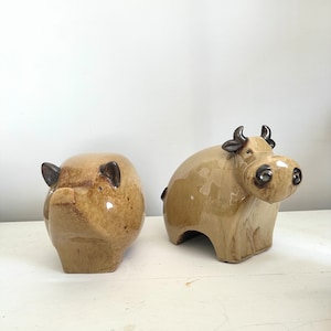 Vintage Ceramic Chubby Animals - Etsy