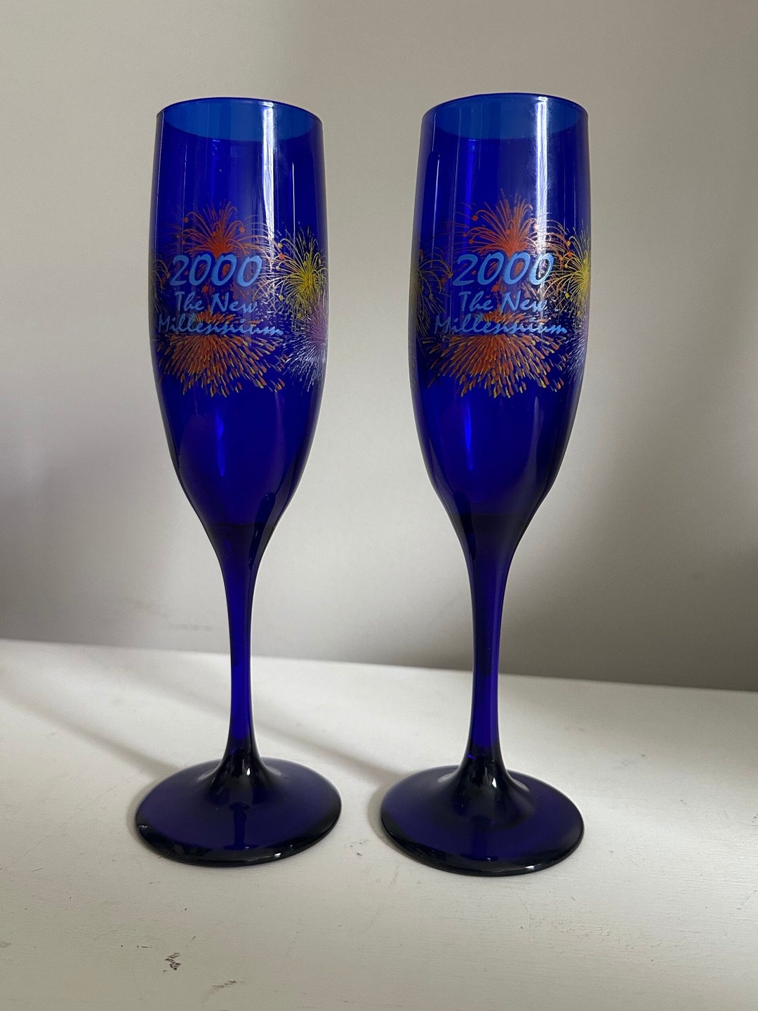 Vintage Millennium Champagne Glasses S/2 - Etsy