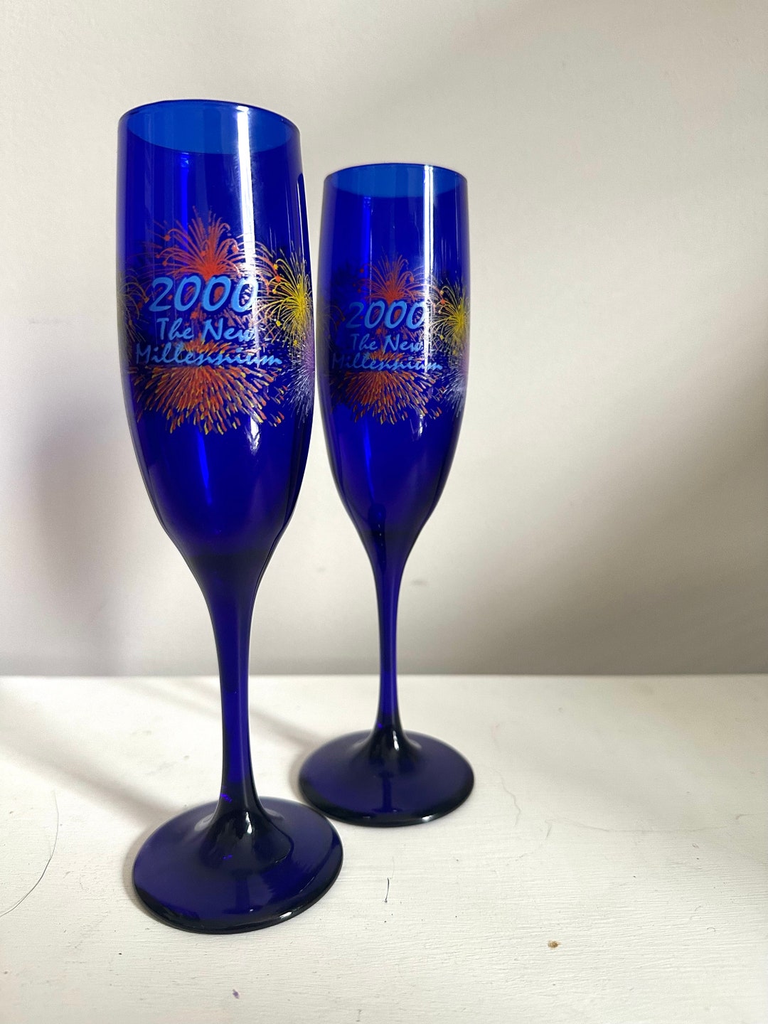 Vintage Millennium Champagne Glasses S/2 - Etsy
