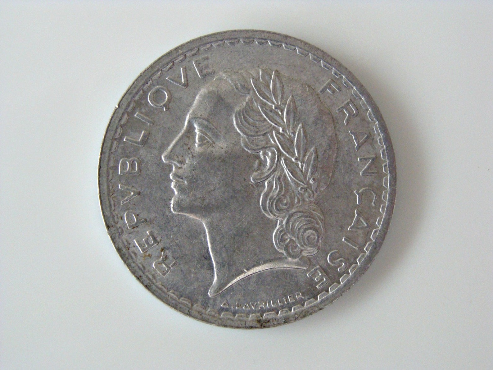 1949 / RF 5 Francs / France / REPVBLIQVE FRANCAISE / Aluminum Coin ...