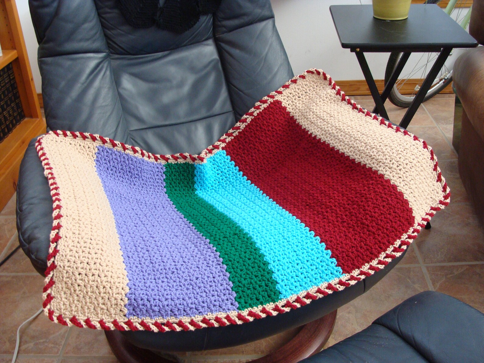 Cozy Lap Blanket / Colorful Crochet Throw / Washable / One of - Etsy