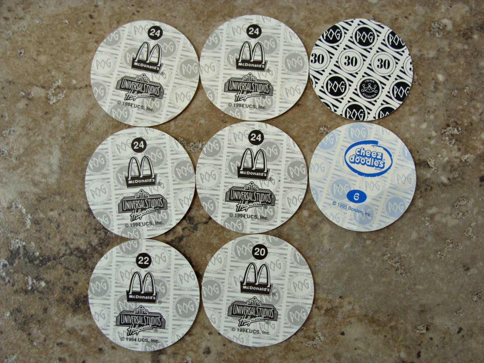 1994 & 1995 / Pog Man Pogs / EIGHT POGS / WPF / 6 McDonalds | Etsy