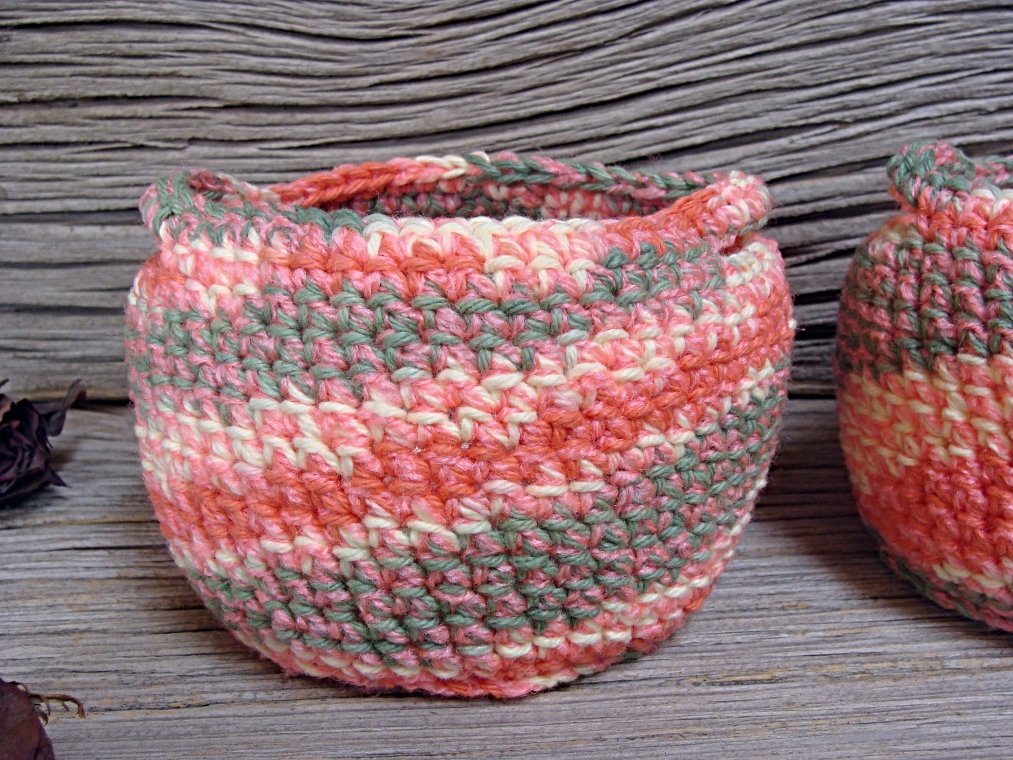 Two Multi-Color Baskets / Gift Basket Set / Handmade / Shades | Etsy