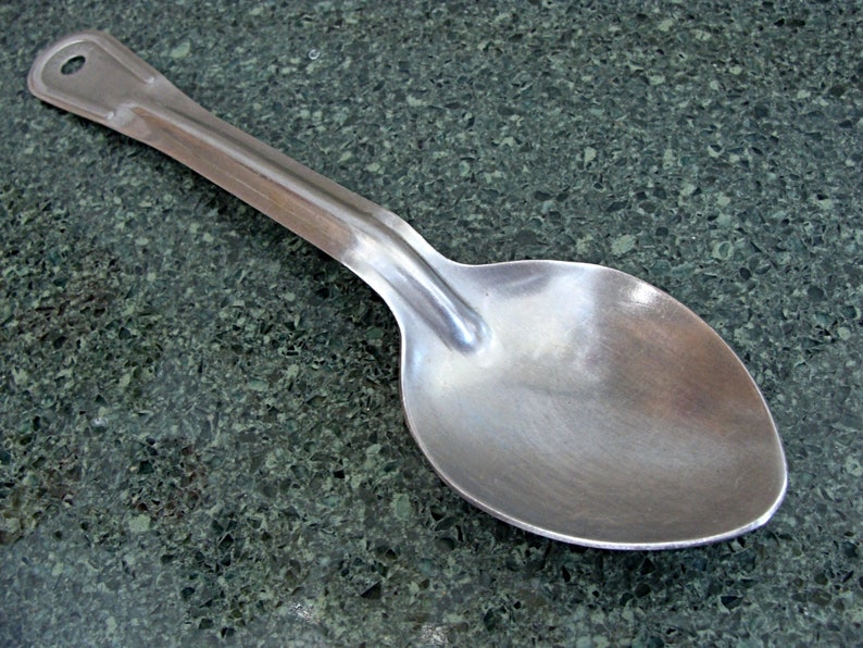 Vintage / LARGE / Stainless Steel Spoon / Hole for Hanging | Etsy