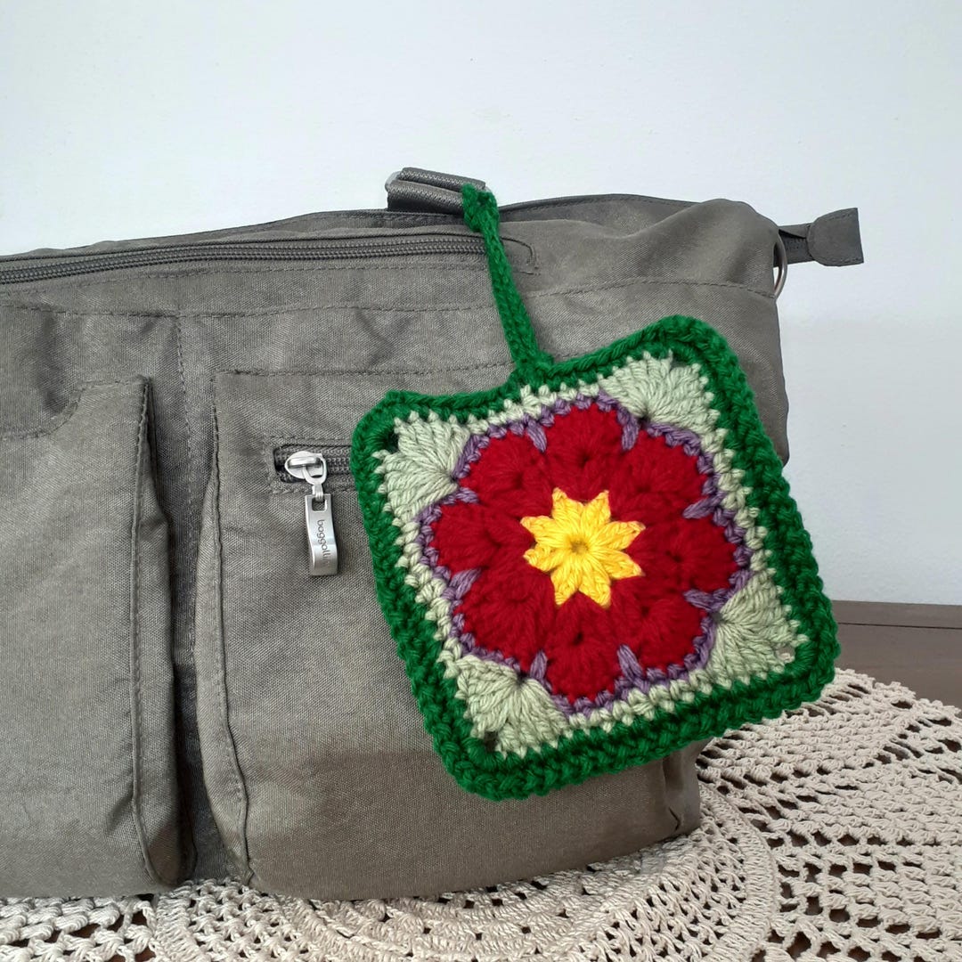 Granny Square / Pocket Pouch With Hang Loop / Double Sided African ...