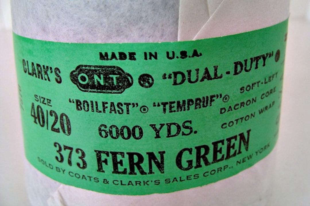 Clarks ONT Dual Duty 6000 Yds 373 Fern Green Thread - Etsy