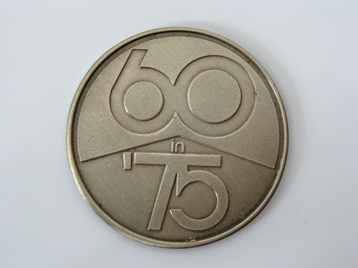 1970s / Vintage / Cessna / Token / 60 in '75 / Aircraft / | Etsy