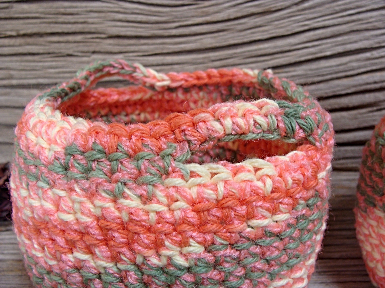 Two Multi-color Baskets / Gift Basket Set / Handmade / Shades - Etsy
