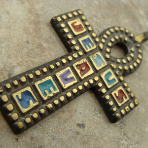 1969 / JESUS SAVES / Ankh Cross / C Terra Sancta Guild / Made in Israel ...