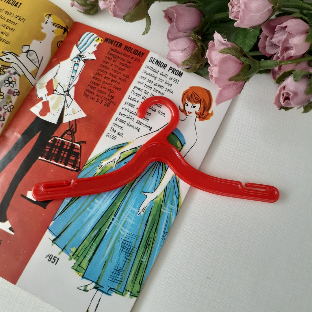 1960s / One (1) Fashion Doll Clothes Hanger / RED / Play Time Doll ...