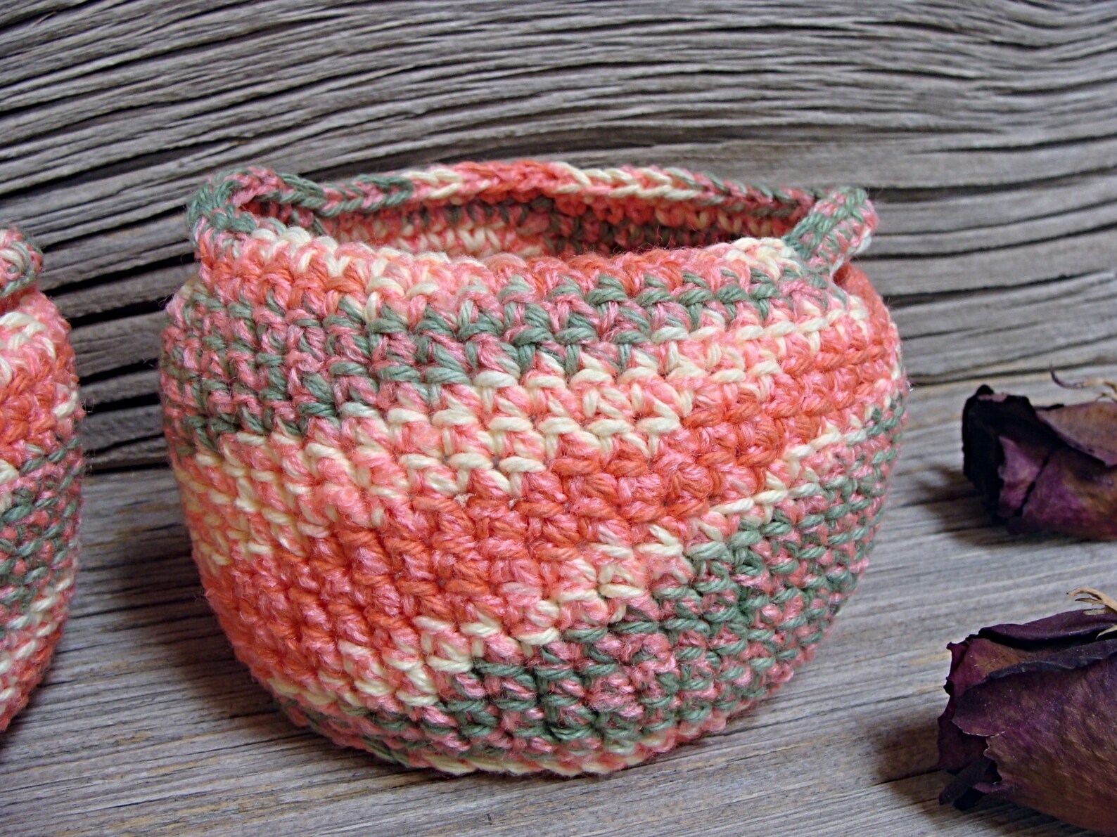 Two Multi-color Baskets / Gift Basket Set / Handmade / Shades - Etsy