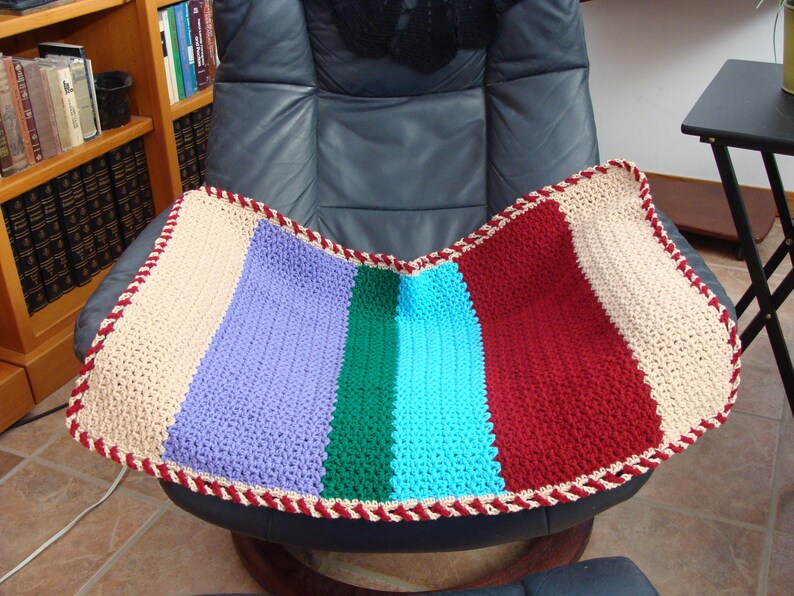 Cozy Lap Blanket / Colorful Crochet Throw / Washable / One of - Etsy